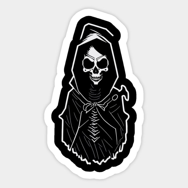 minimalist Grim reaper t-shirt design - Skull Grim Reaper - Sticker ... minimalist Grim reaper t-shirt design - Skull Grim Reaper - Sticker ...